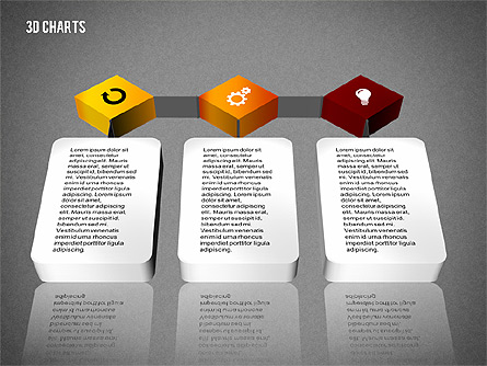 3d Process Flow Chart For Presentations In Powerpoint And Keynote | Ppt