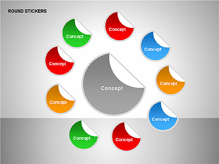 Free Round Stickers Collection for Presentations in PowerPoint and ...