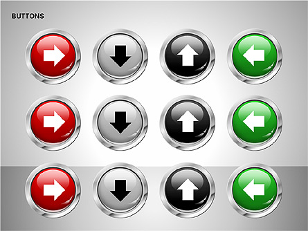 Buttons with Icons Collection for Presentations in PowerPoint and ...