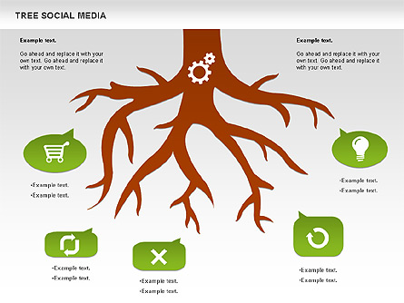 Social Media Tree Diagram for Presentations in PowerPoint and Keynote ...