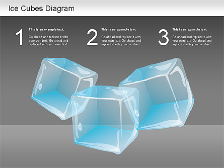 Ice Cubes Diagram for Presentations in PowerPoint and Keynote | PPT Star