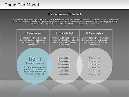 Three Tier Model Diagram for Presentations in PowerPoint and Keynote ...