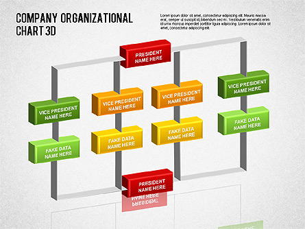 3D Org Chart for Presentations in PowerPoint and Keynote | PPT Star