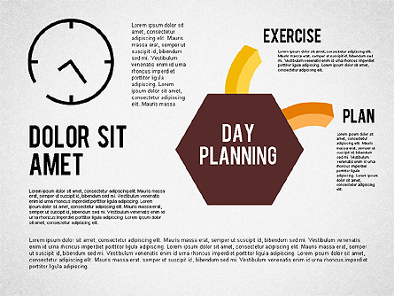 Day Planning Diagram for Presentations in PowerPoint and Keynote | PPT Star