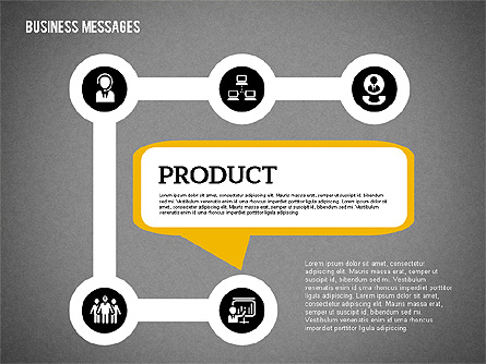 Steps with Pins Diagram for Presentations in PowerPoint and Keynote ...