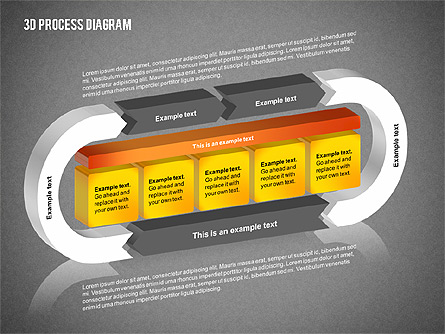 Process Diagram in 3D for Presentations in PowerPoint and Keynote | PPT ...