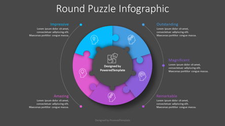 Round Puzzle Infographic for Presentations in PowerPoint and Keynote ...