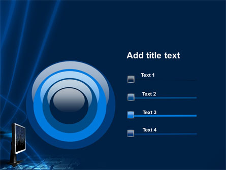 Dark Blue Monitor Presentation Template for PowerPoint and Keynote ...