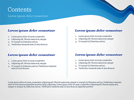 Blue Wavy Line Presentation Template for PowerPoint and Keynote | PPT Star