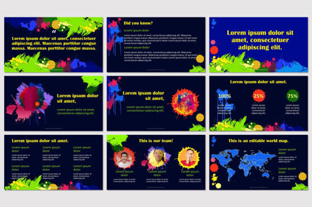 Colored Blobs Abstract Presentation Template for Presentations in ...